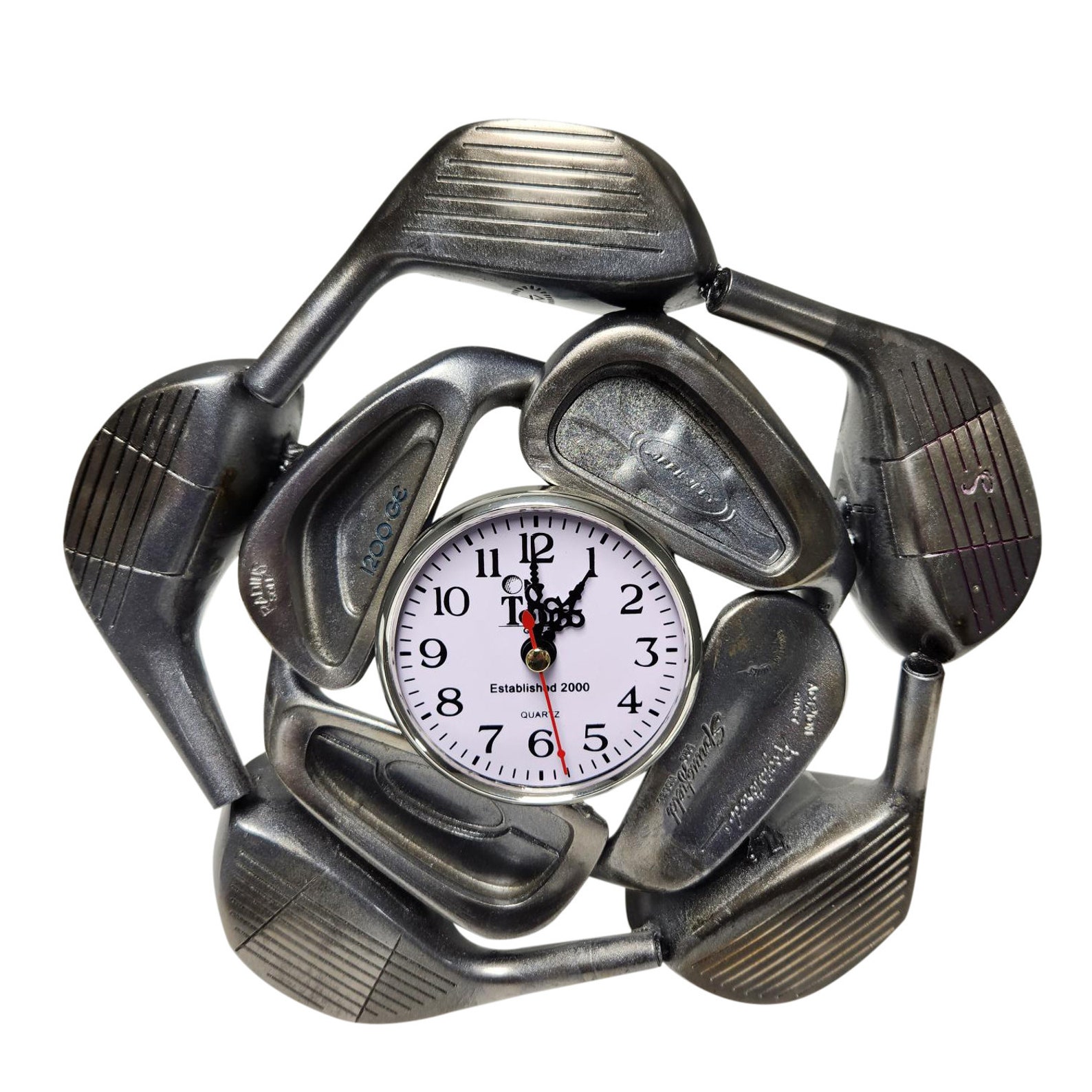 Golf Club Clock - Metal Drivers and Irons - Etsy