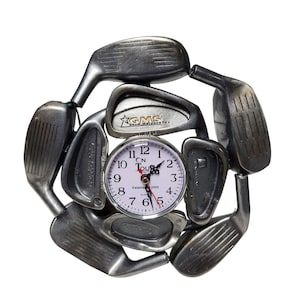Golf Club Clock - Metal Drivers and Irons - Etsy