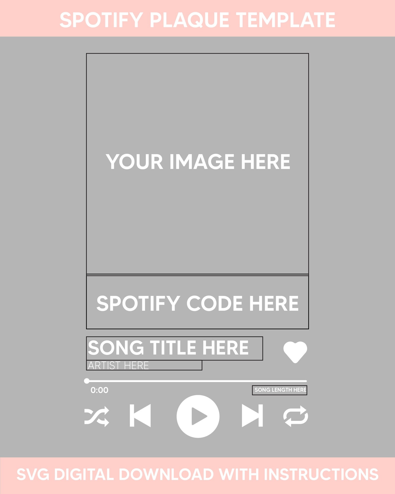 Spotify Song Plaque Template