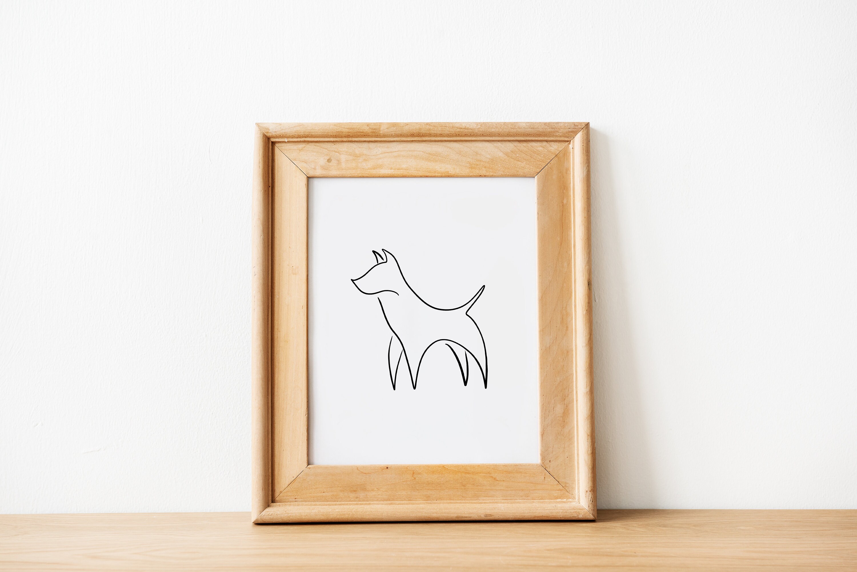Dog Line Drawing, Dog Line Art, Printable Line Art, Printable Dog Line ...