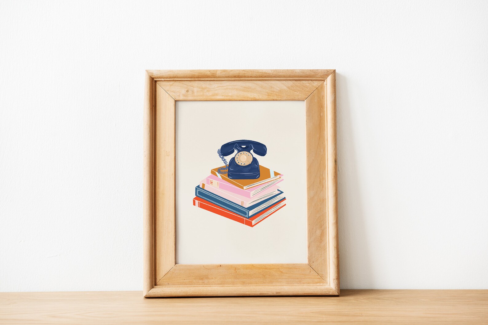 Book Stack Print Cute Book Print Office Wall Art Stack of - Etsy