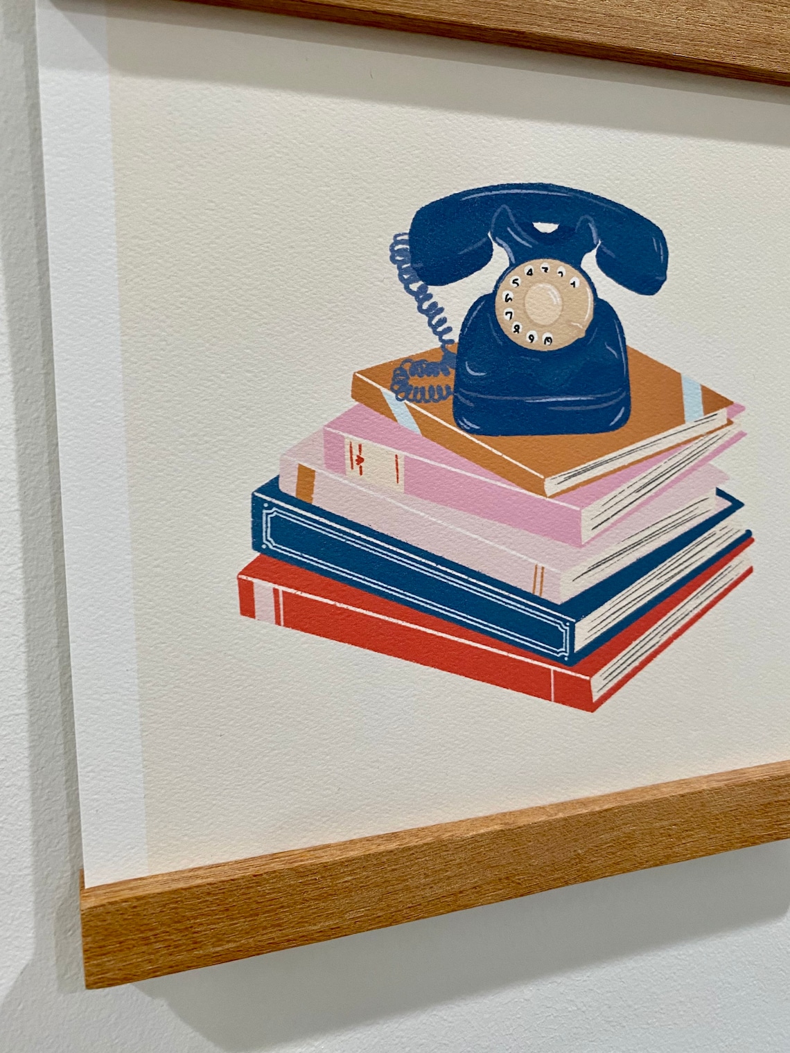 Book Stack Print Cute Book Print Office Wall Art Stack of - Etsy