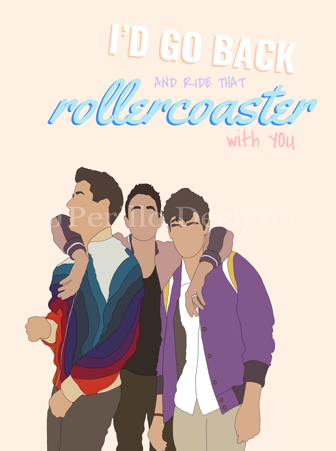 Jonas Brothers Digital Print, Jonas Brothers Art, Jonas Brothers Poster ...