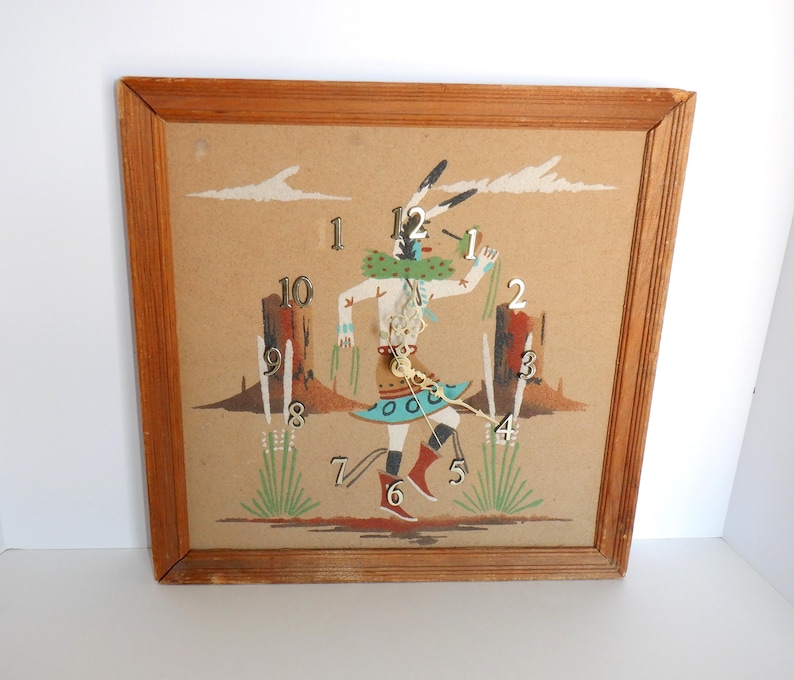 Navajo Sand Painting Clock, Battery Operated, Works Well - Etsy