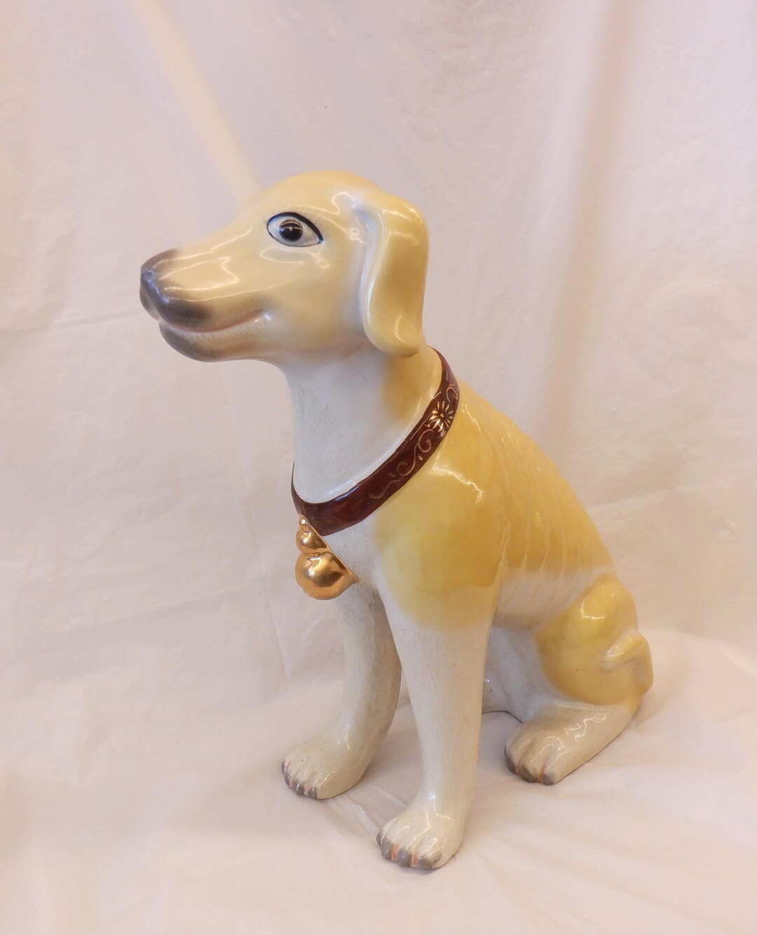 Porcelain Chinese Golden Labrador, 12 Inch - Etsy