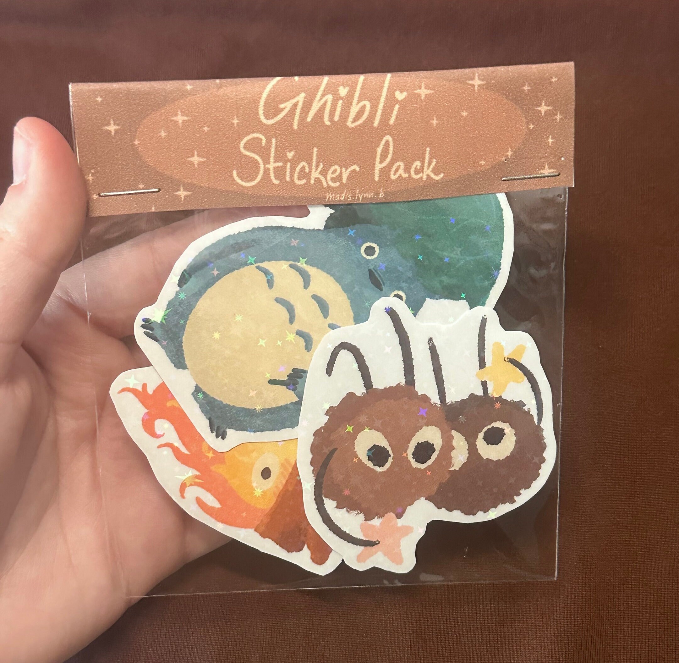 Studio Ghibli Soot Sprite, Totoro, Calcifer Holographic Stickers ...