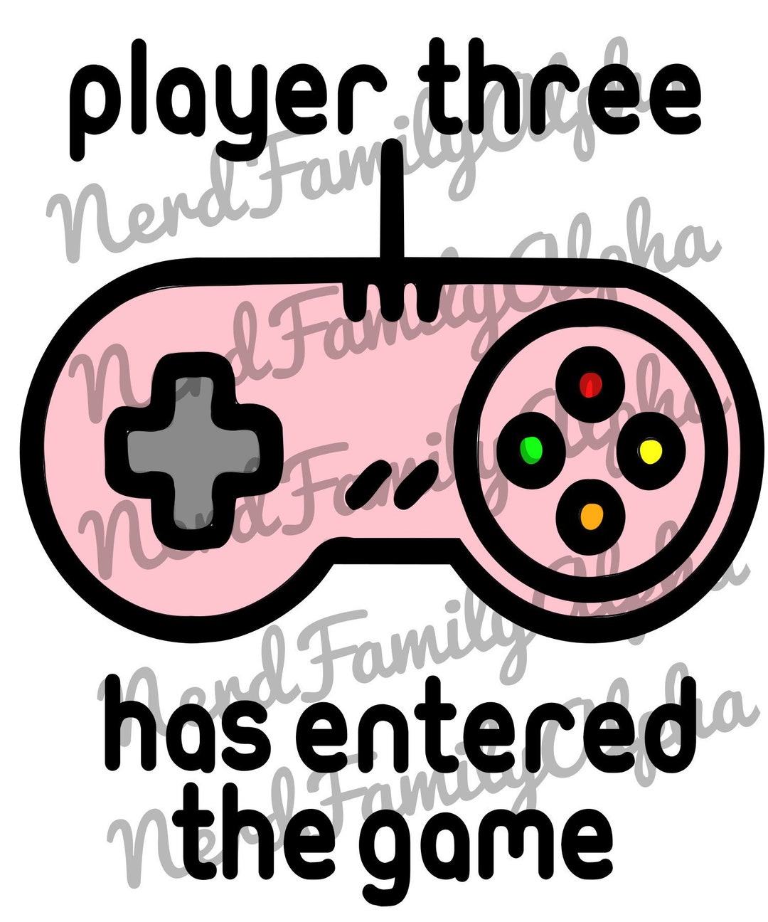 Player Three Pink Digital File - Etsy