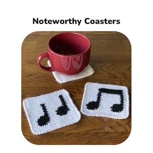 Crochet Pattern: Noteworthy Coasters, PDF - Etsy