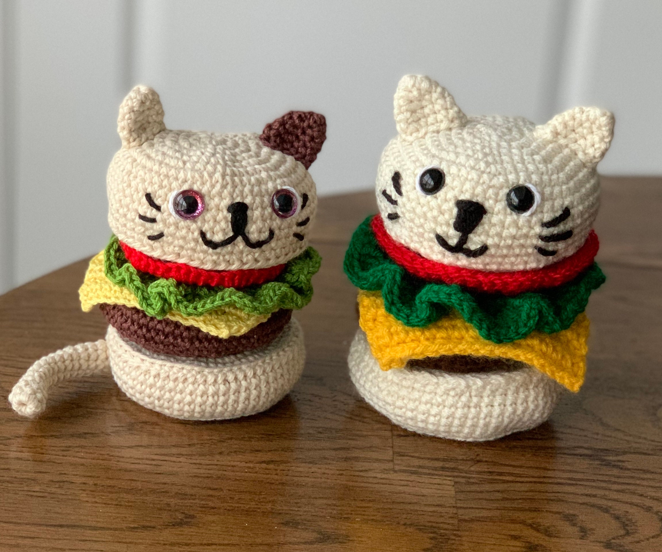 Crochet Pattern: Purrger, the Cat Burger, PDF - Etsy