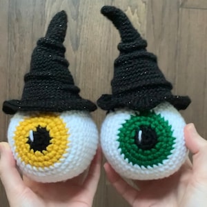 Crochet Pattern: Focus Pocus, the Eyeball Wizard, PDF (halloween Decor ...