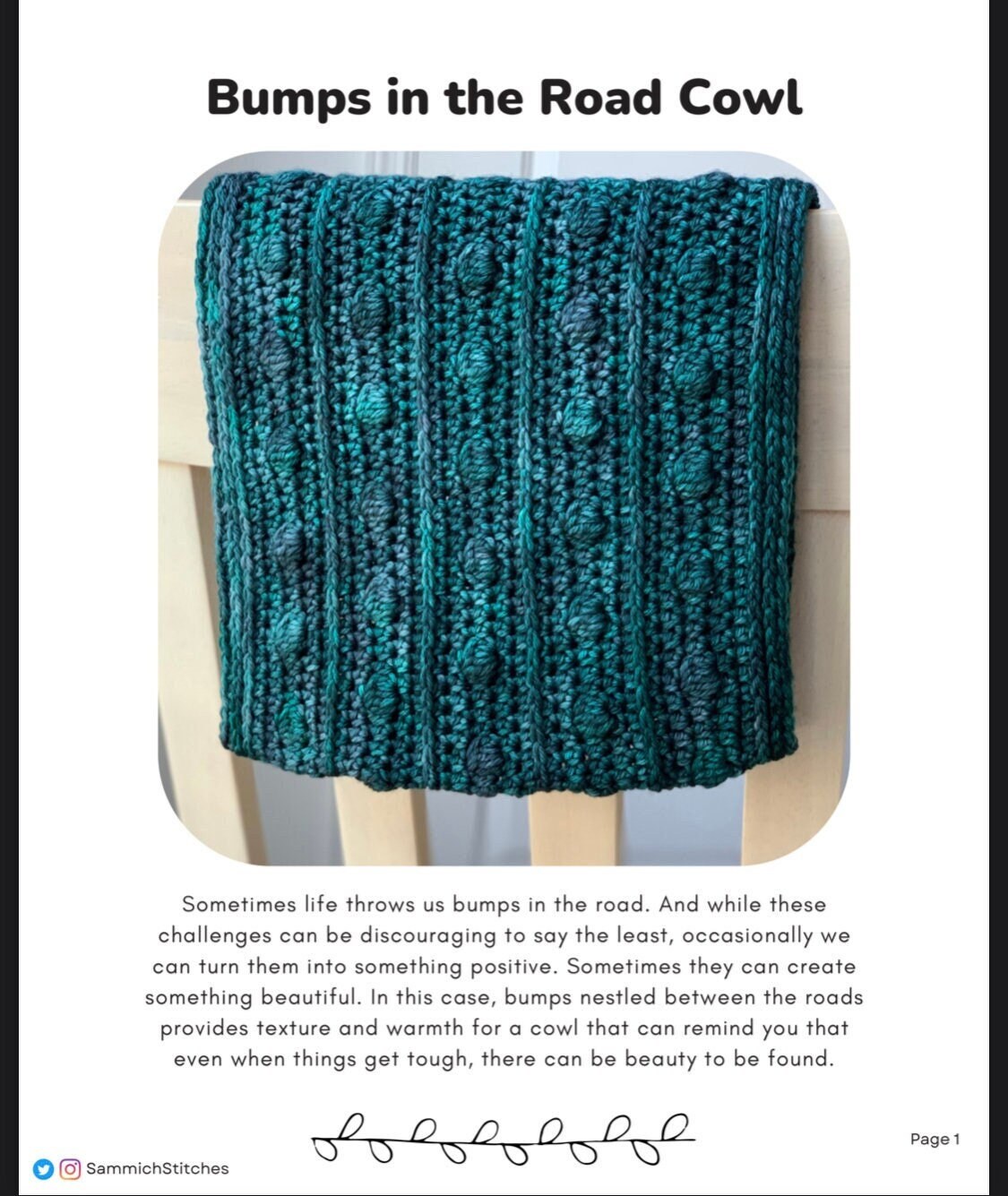 Crochet Pattern: Bumps in the Road Cowl, PDF - Etsy