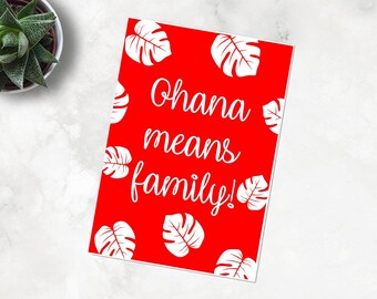 Ohana Means Family Poster - Etsy