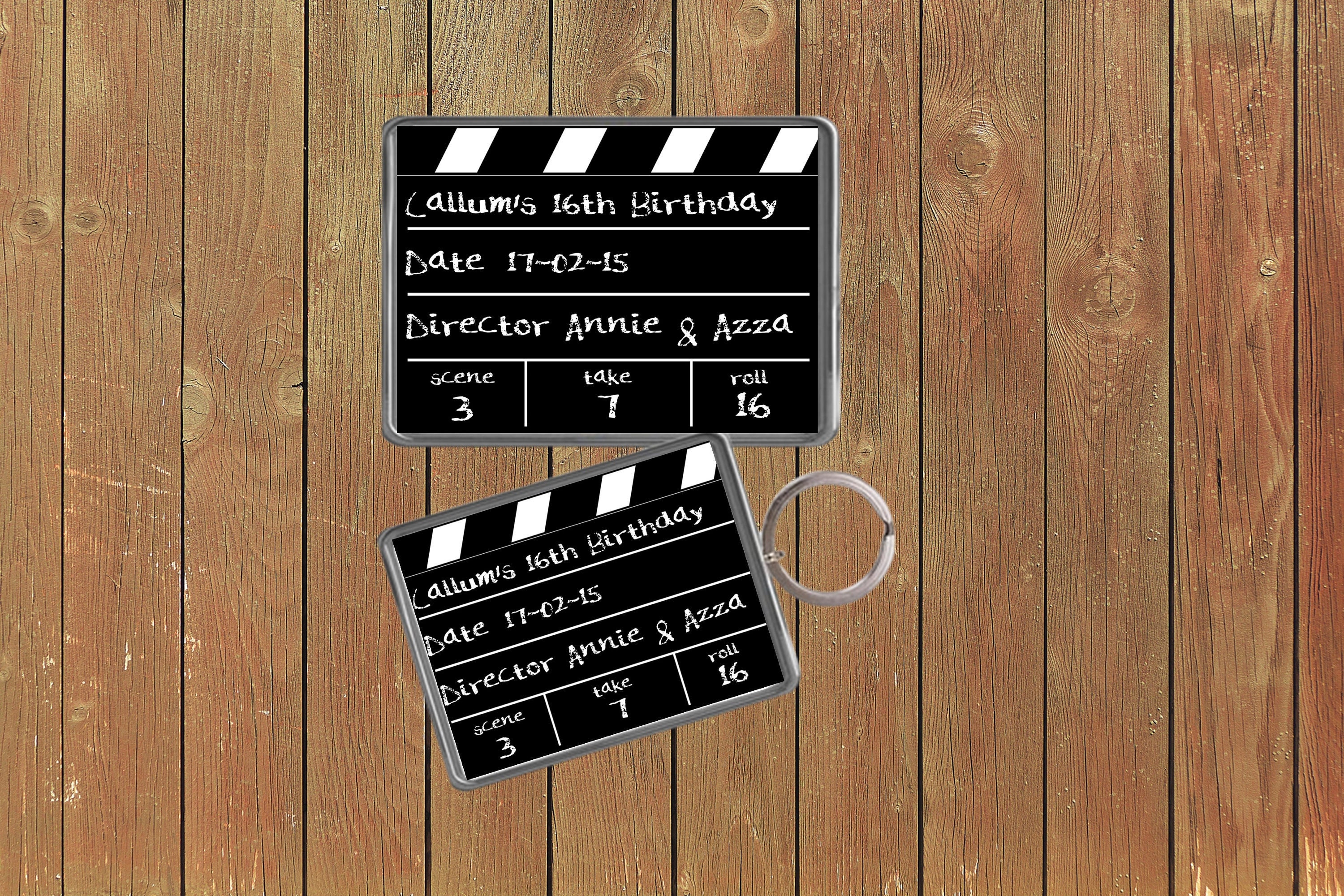 Movie Clapper Board Film Birthday Keychain Keyring Magnets Favours ...