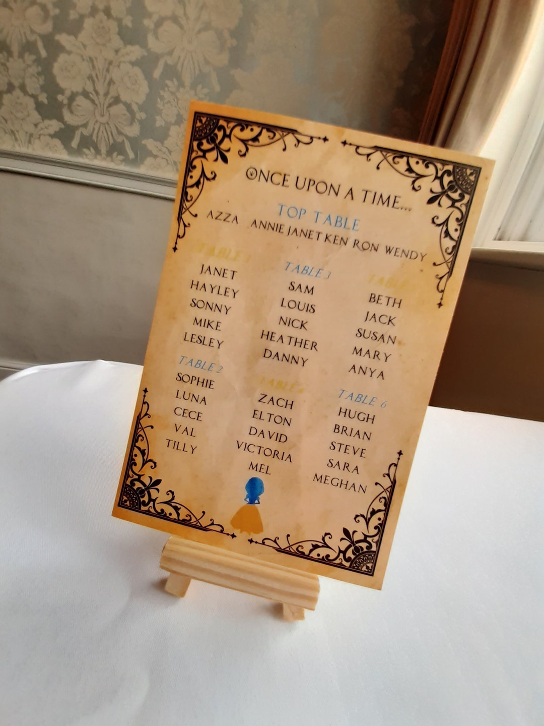 Snow White Table Plan Correx Board Wedding Seating Chart Plan Fairytale ...
