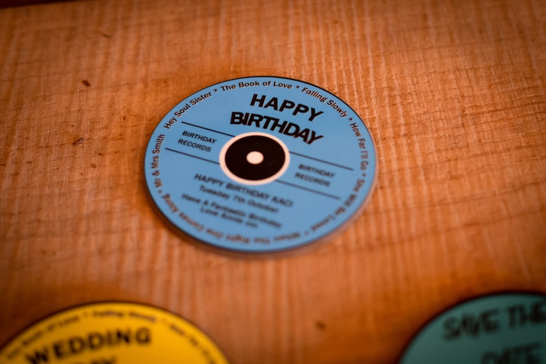Record Wedding Vinyl Coaster LP Invitations Personalised | Etsy