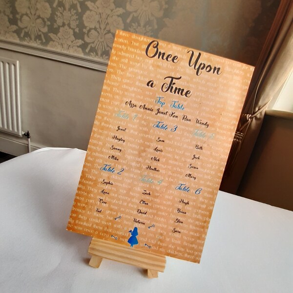 Seating Chart Alice in Wonderland - Etsy