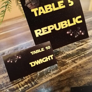 Space Wedding Menu,table Name & Name Place Cards Sci Fi Themed Weddings ...