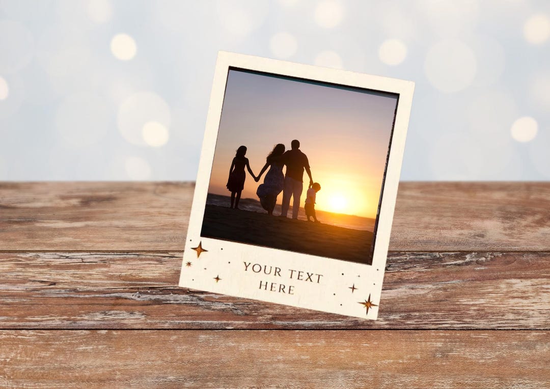 Personalized Wooden Polaroid Photo Frame Magnet - Etsy