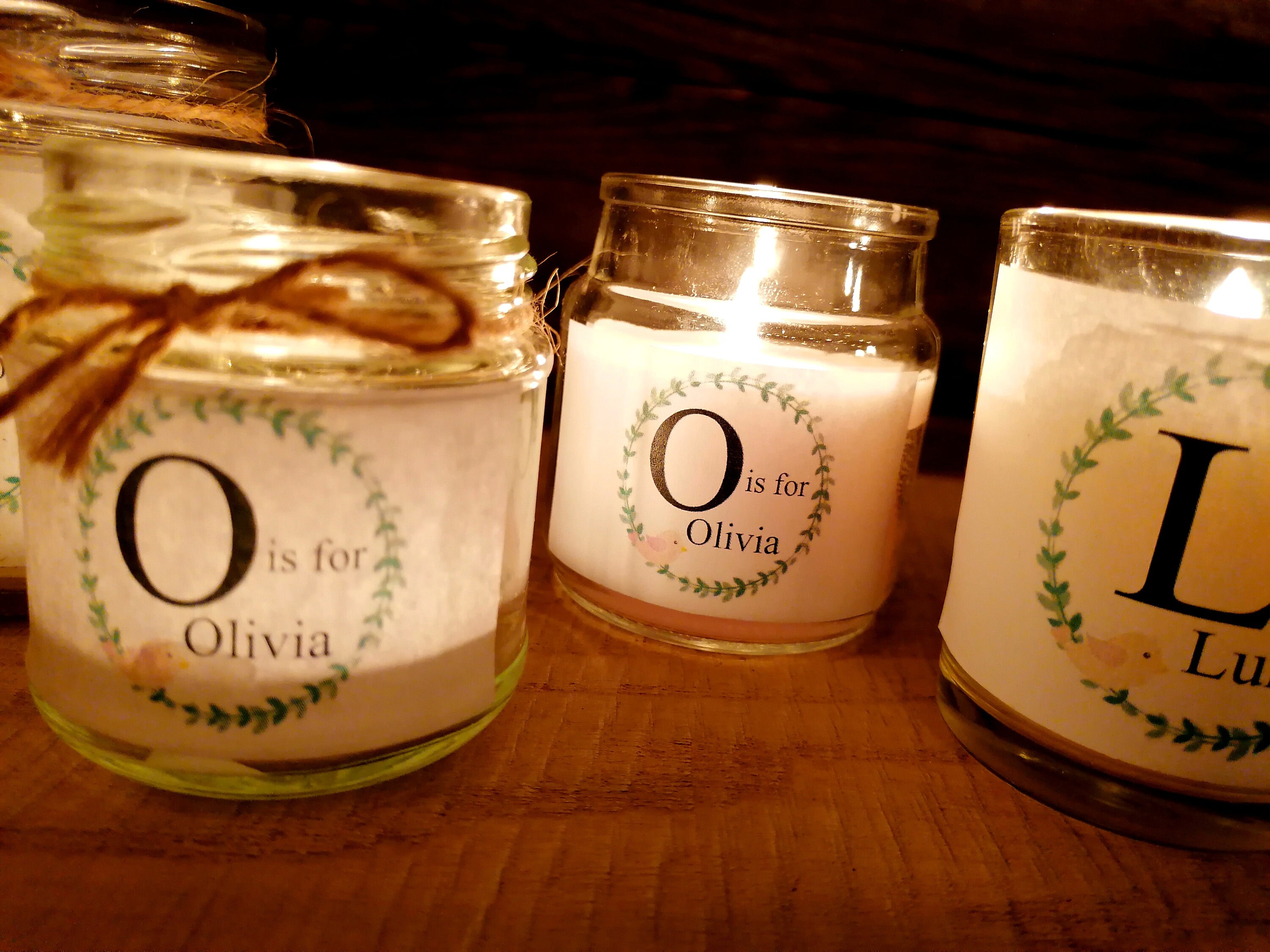 Flower Letter Candle Small Medium Wax Candle Personalised - Etsy