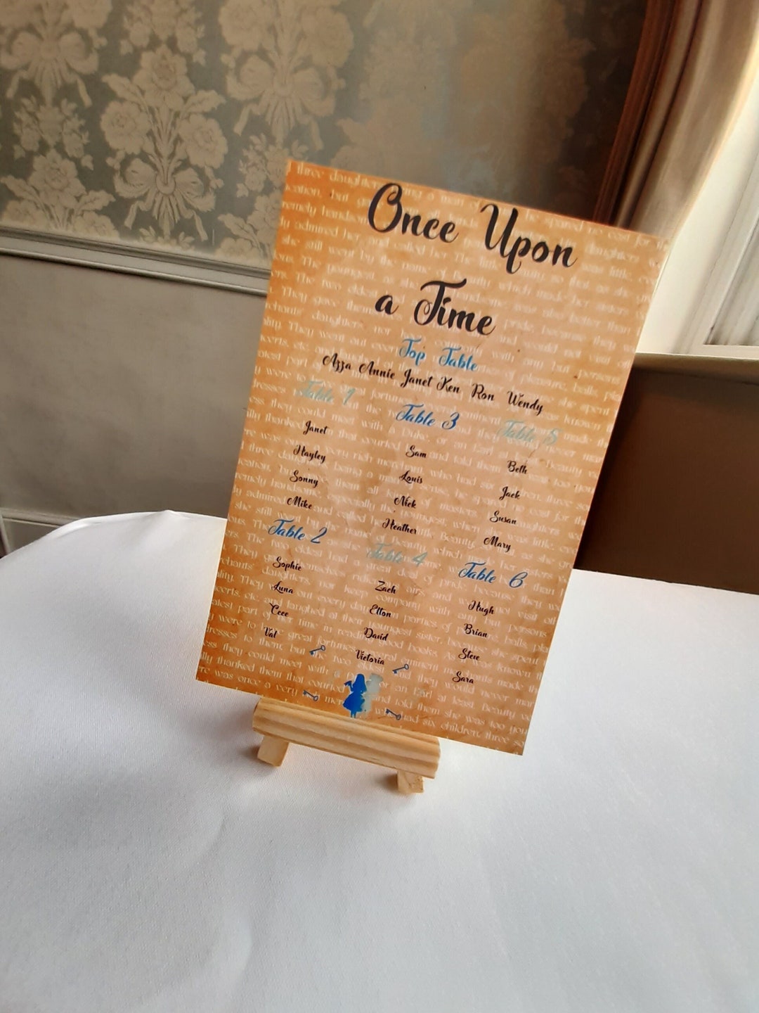 Alice and Mad Hatter Table Plan Correx Board Wedding Seating Chart Plan ...