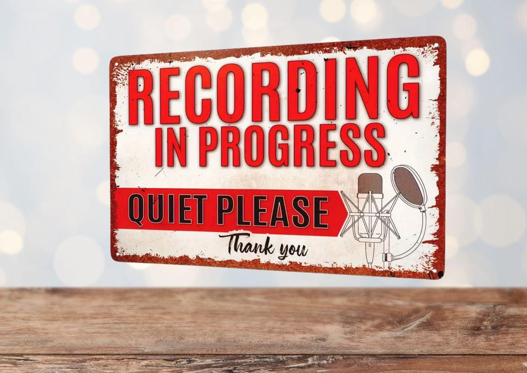 Recording in Progress Sign, Studio Gift for Radio Presenters - Etsy