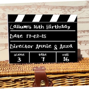 Clapperboard Movie Birthday Book Custom Personalised Personalized ...