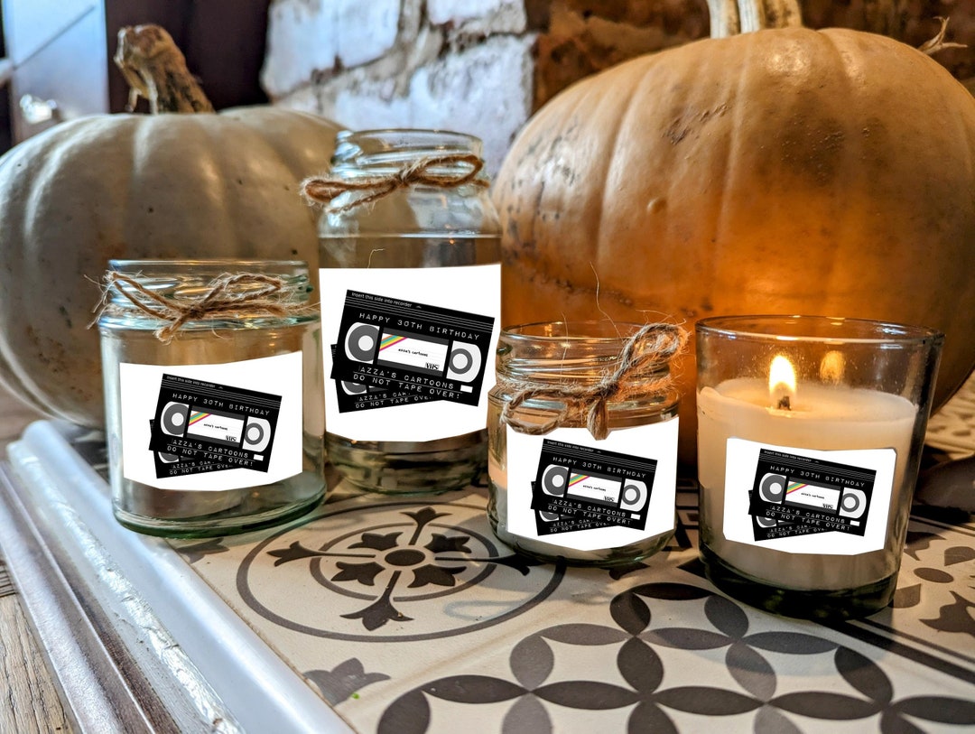VHS Video Tape Candle Gift Present Favors Favours Custom Personalised ...