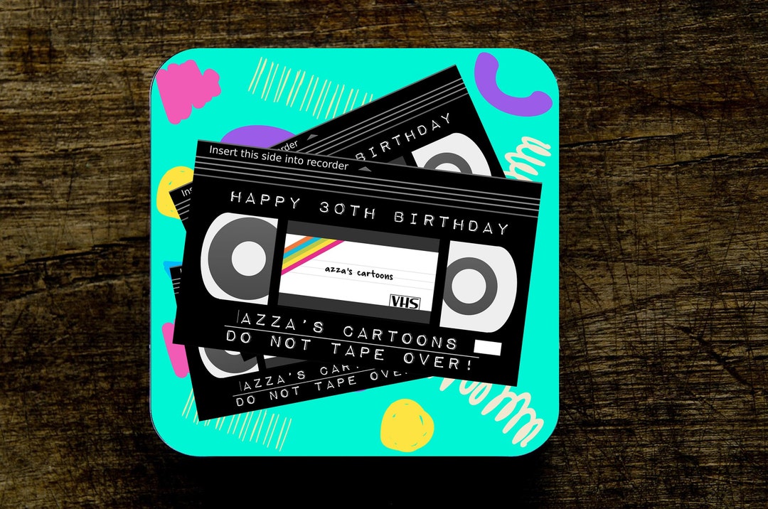 Movie VHS Tape Coaster Personalised Personalized Custom Movie Prop Gift ...