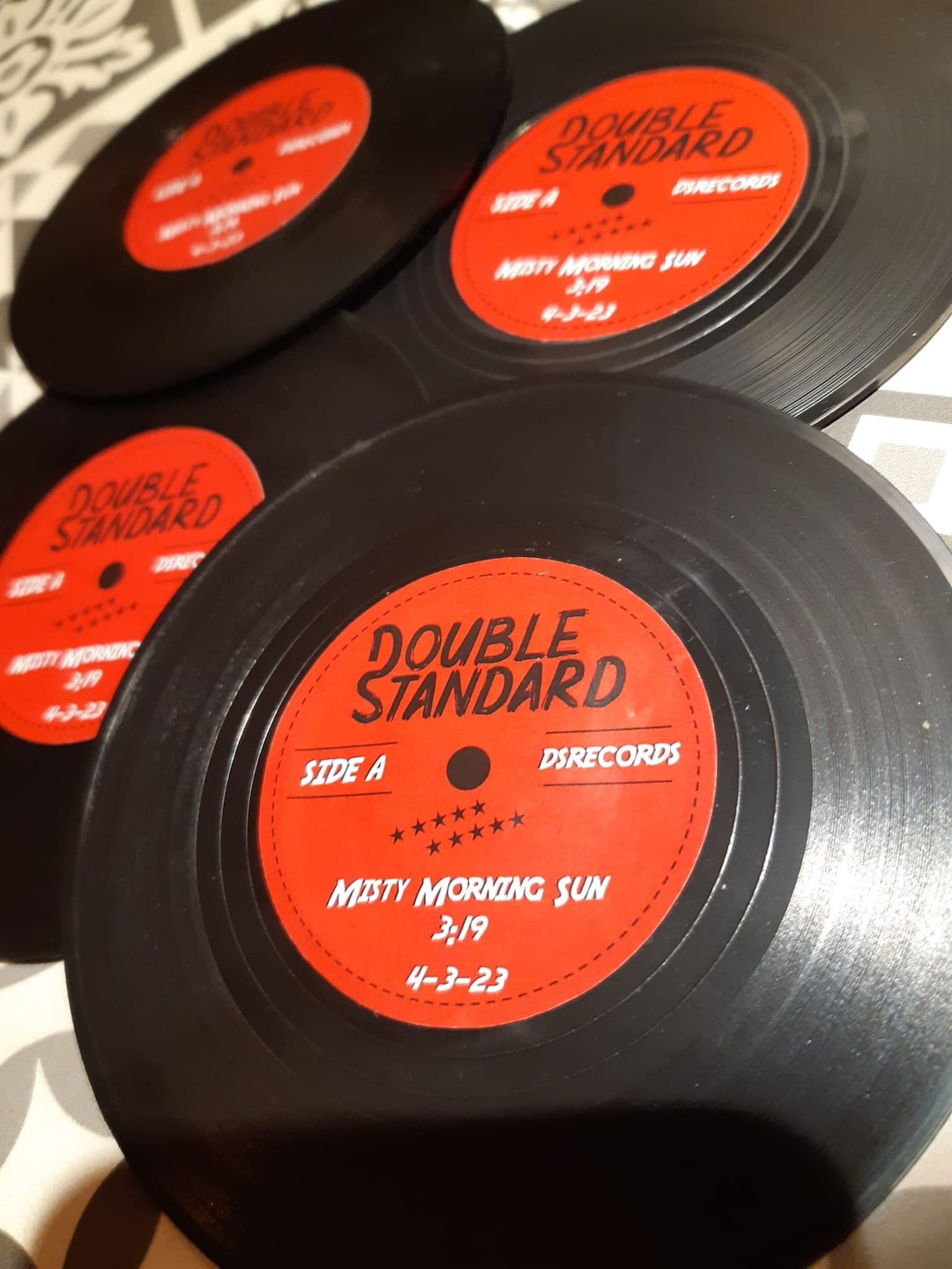 Custom Record Vinyl Coasters Personalised Personalized Wedding ...