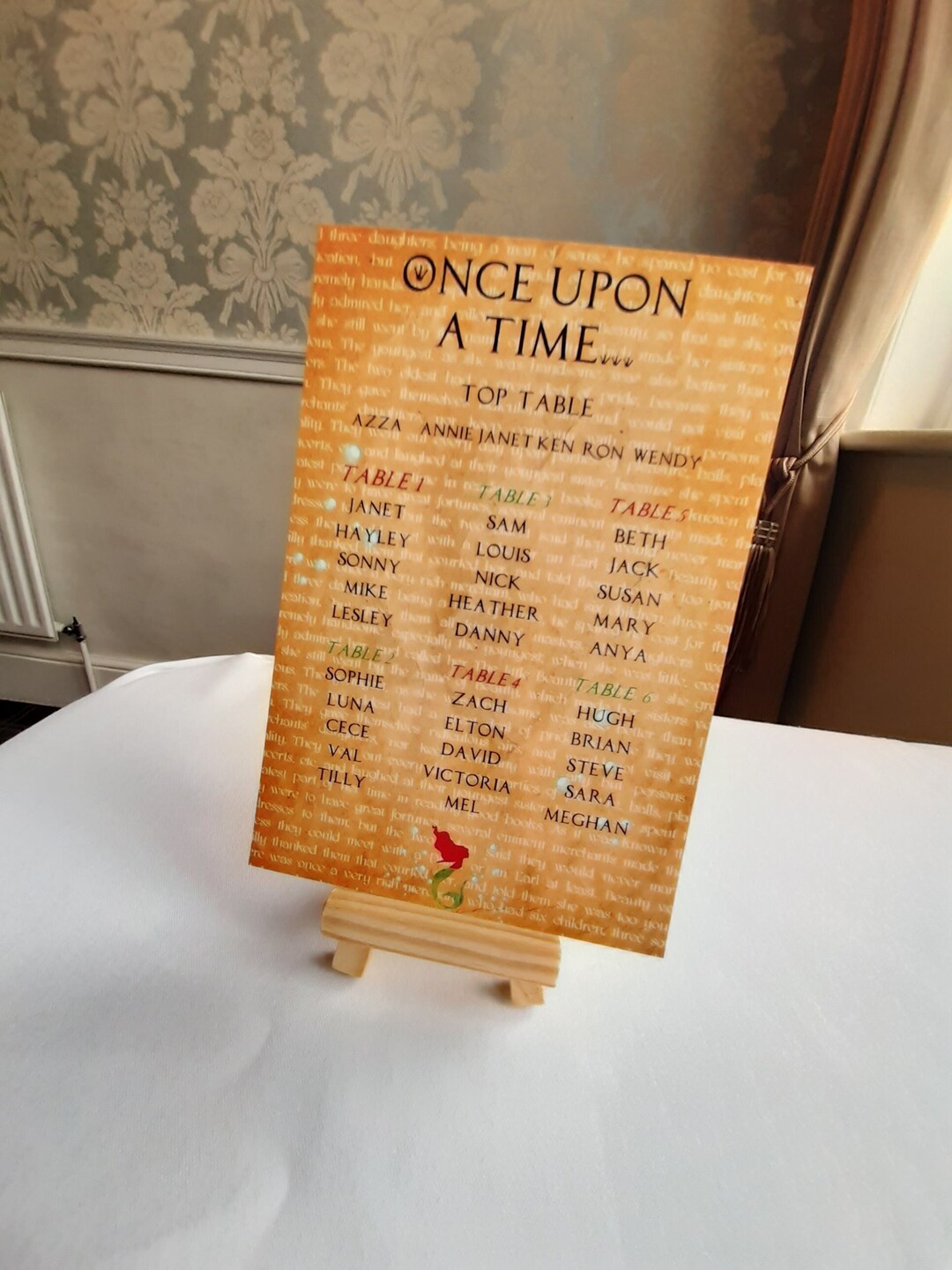 Little Mermaid Table Plan Correx Board Wedding Seating Chart Plan ...