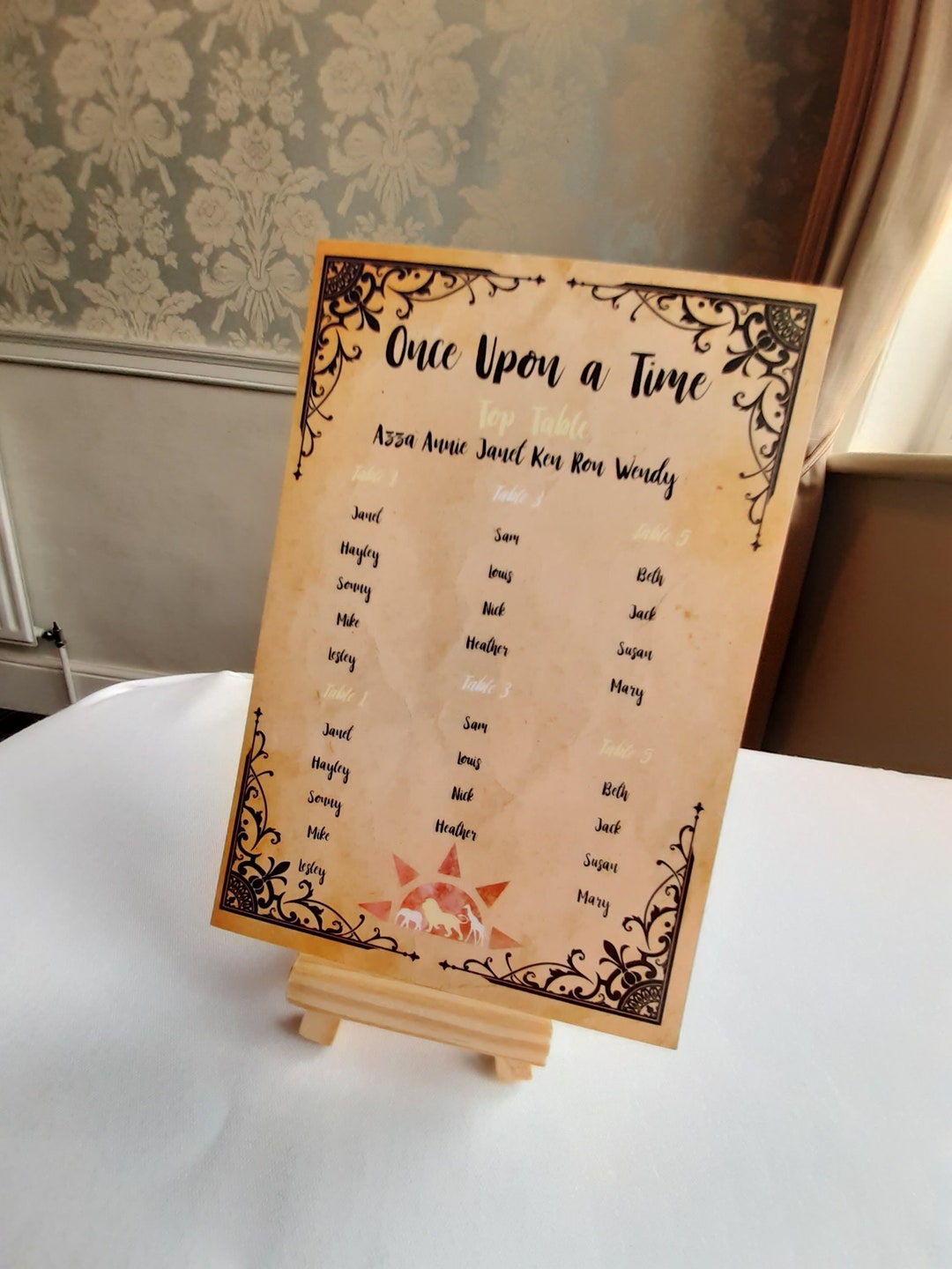 Jungle African Sunset Table Plan Correx Board Wedding Seating Plan ...