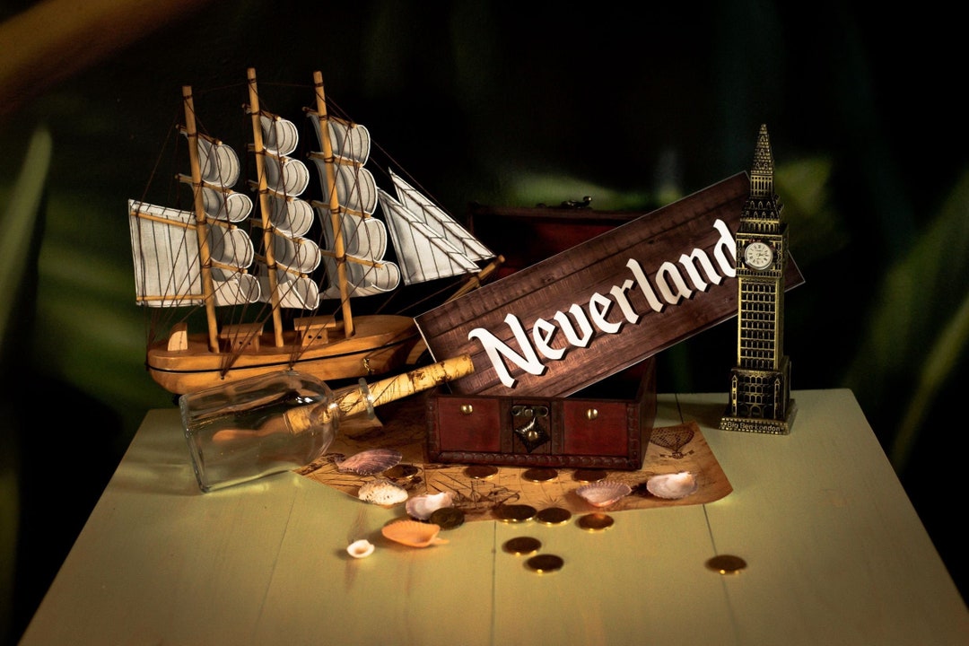 Peter Pan Neverland Sign Peter Pan Wedding Centrepiece Party Pirate ...