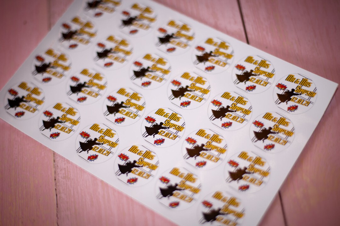 Comic Style 100 X Stickers Self Adhesive Personalised Personalized ...