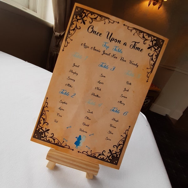 Seating Chart Alice in Wonderland - Etsy