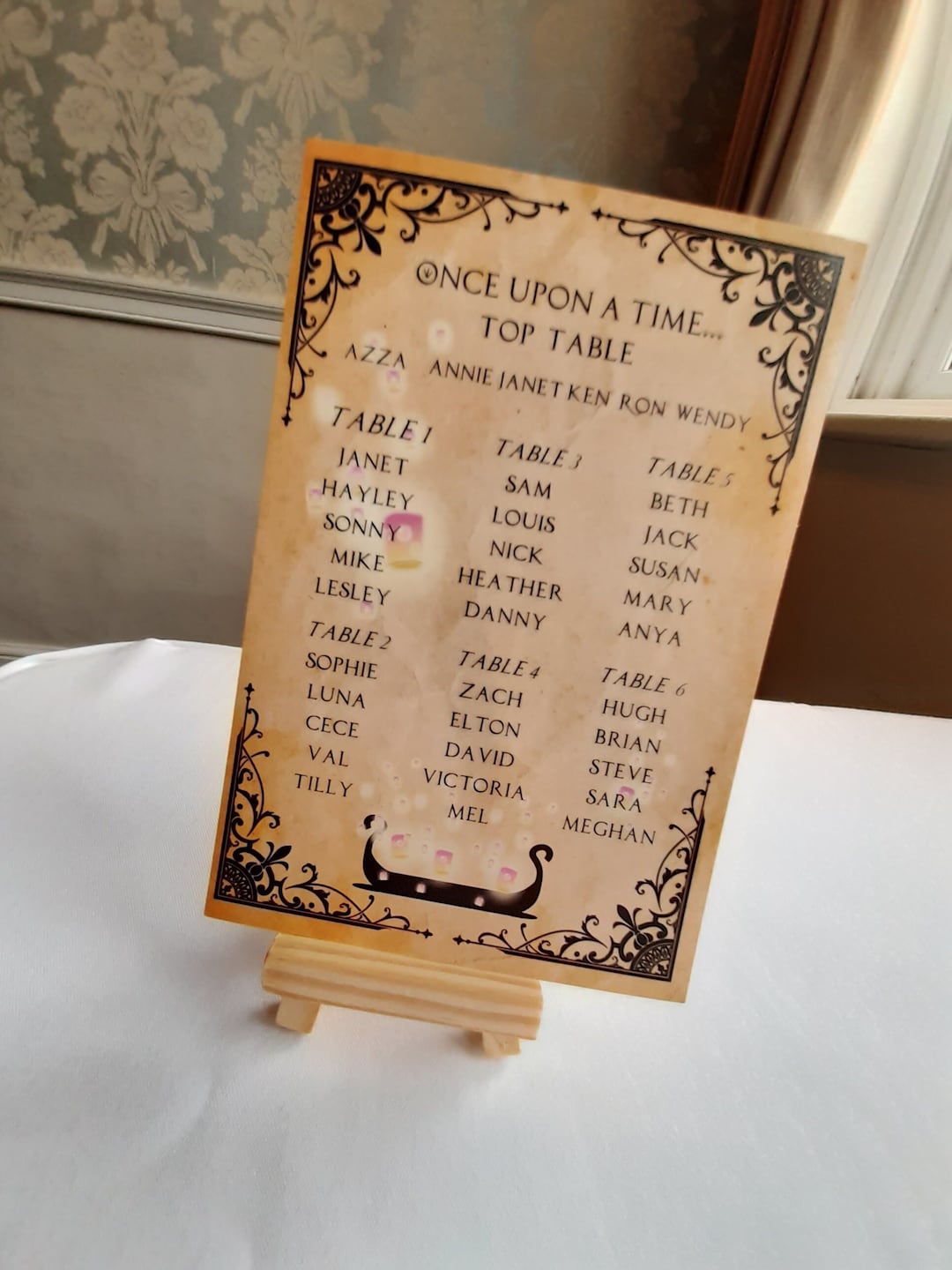 Fairytale Rapunzel Table Plan Correx Board Wedding Seating Chart Plan ...