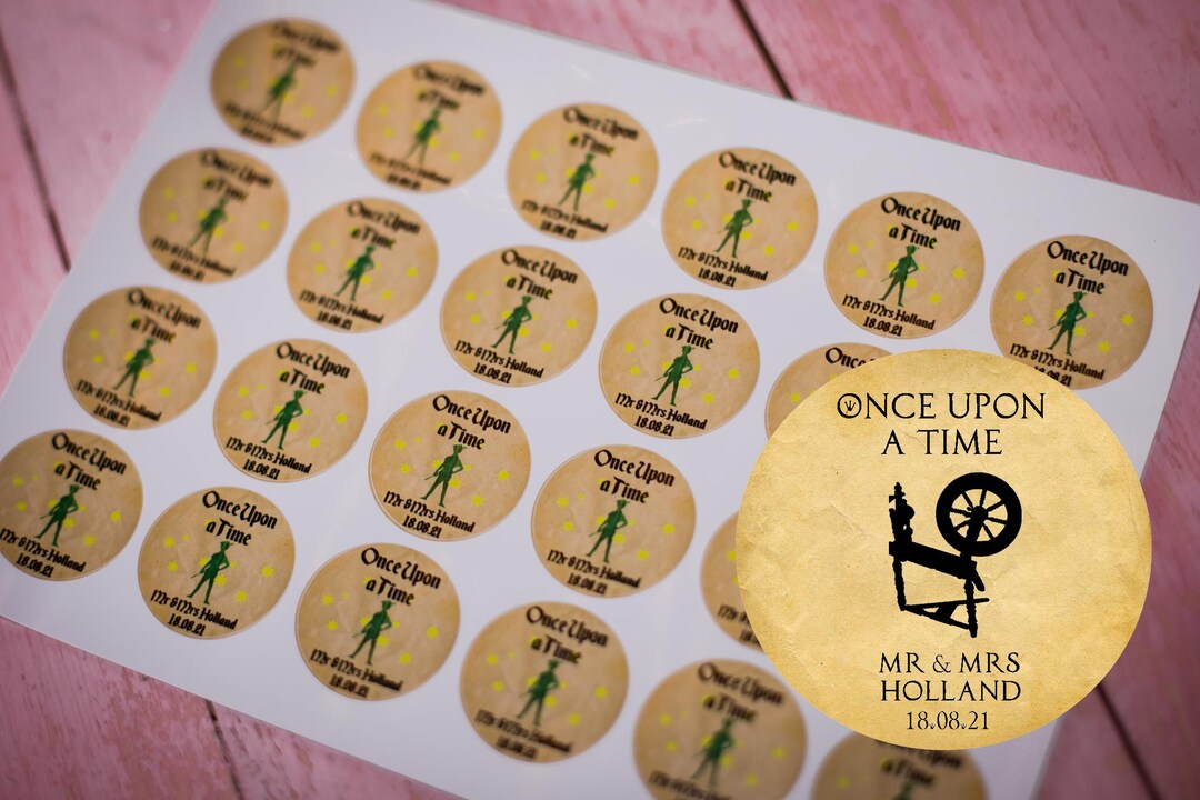 Sleeping Beauty Spinning Wheel Personalized Stickers, Custom Labels - Etsy