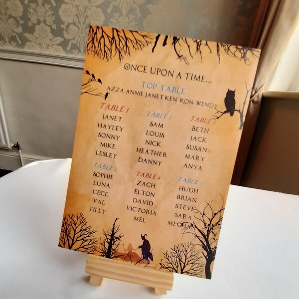 Rapunzel Seating Chart - Etsy UK