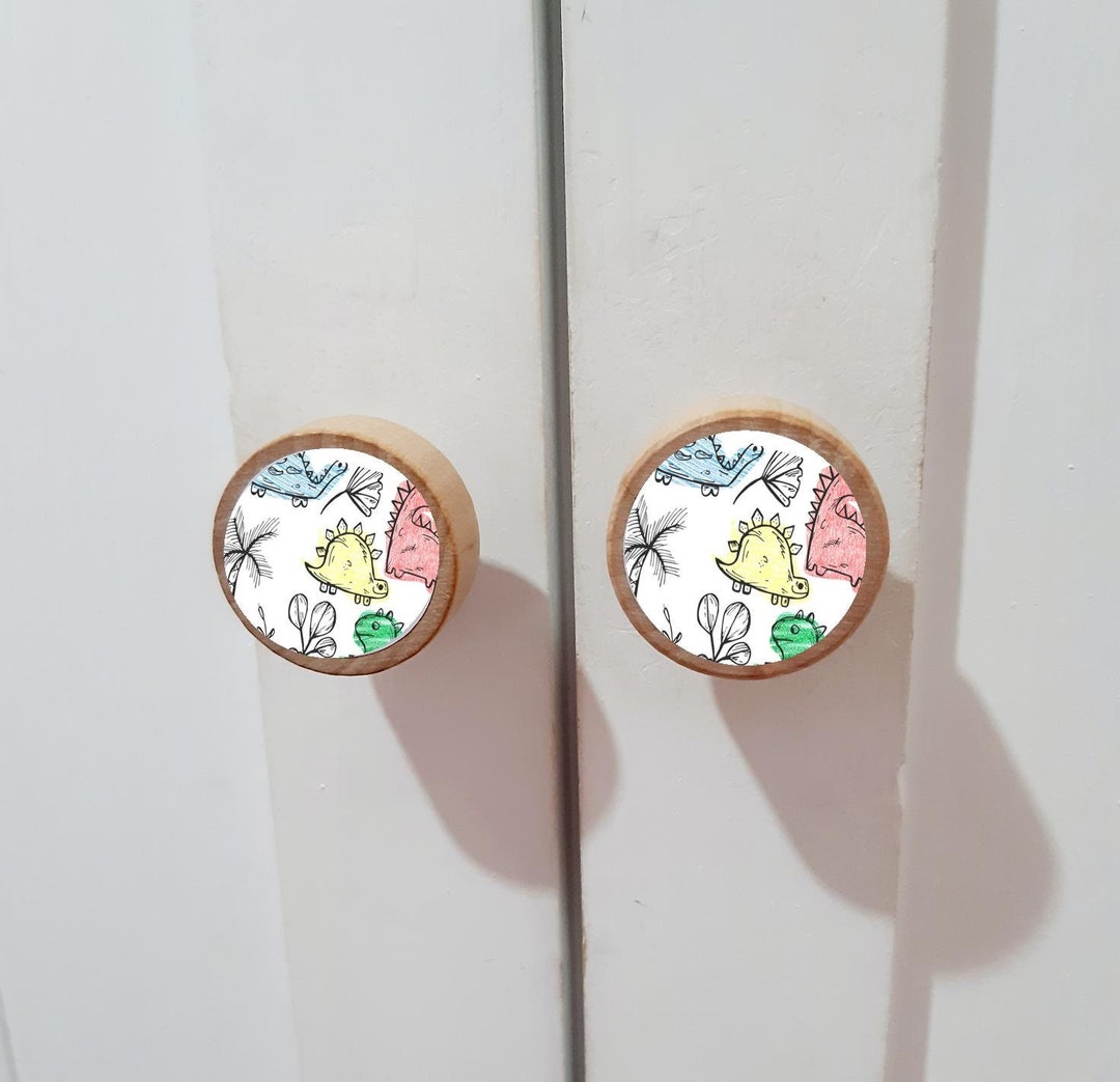 Dinosaur Wardrobe Handles Drawer Handles Knobs Perfect for Upcycling ...