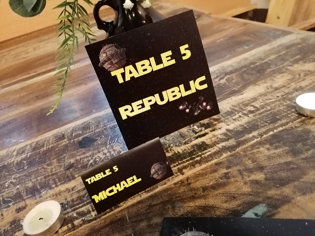 Space Wedding Menu,table Name & Name Place Cards Sci Fi Themed Weddings ...