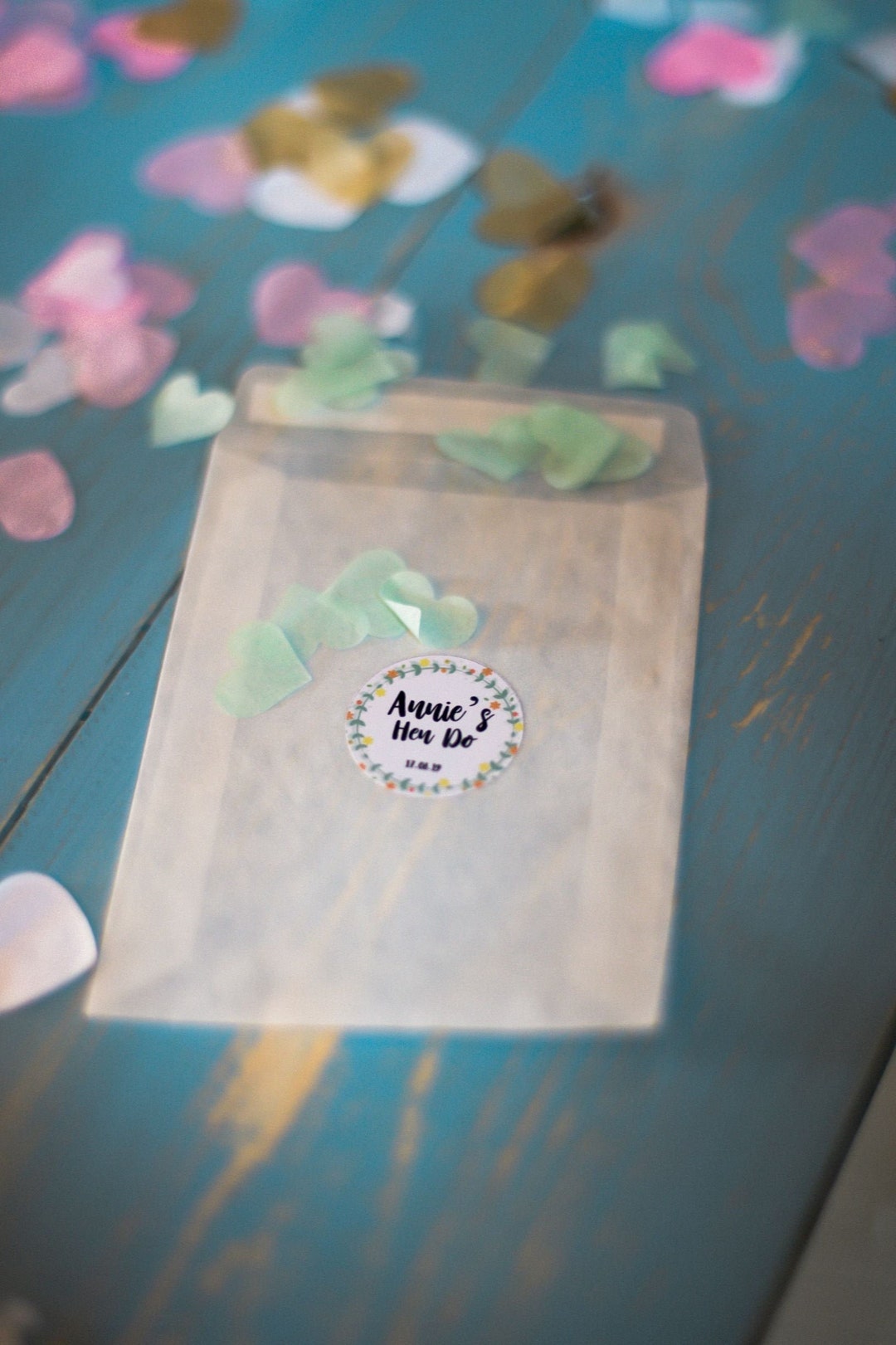 Hen Do Confetti Table Decor Hen Do Gift, Floral Rustic Hen Do Favours ...