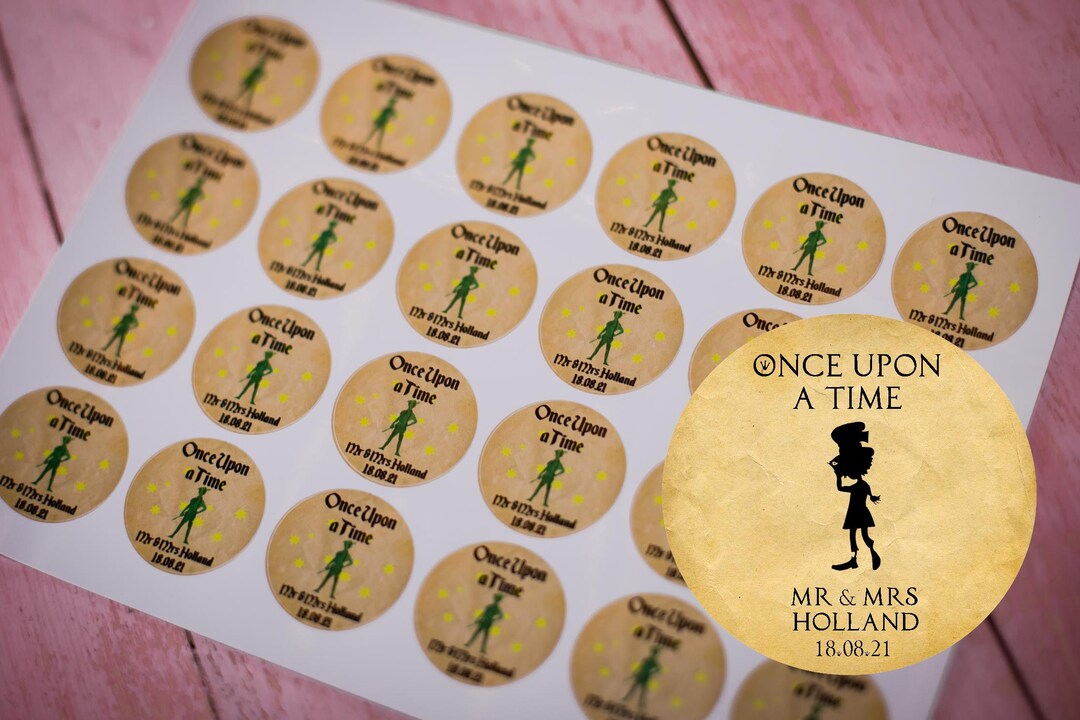 Mad Hatter 100 X Stickers Self Adhesive Personalised Personalized ...