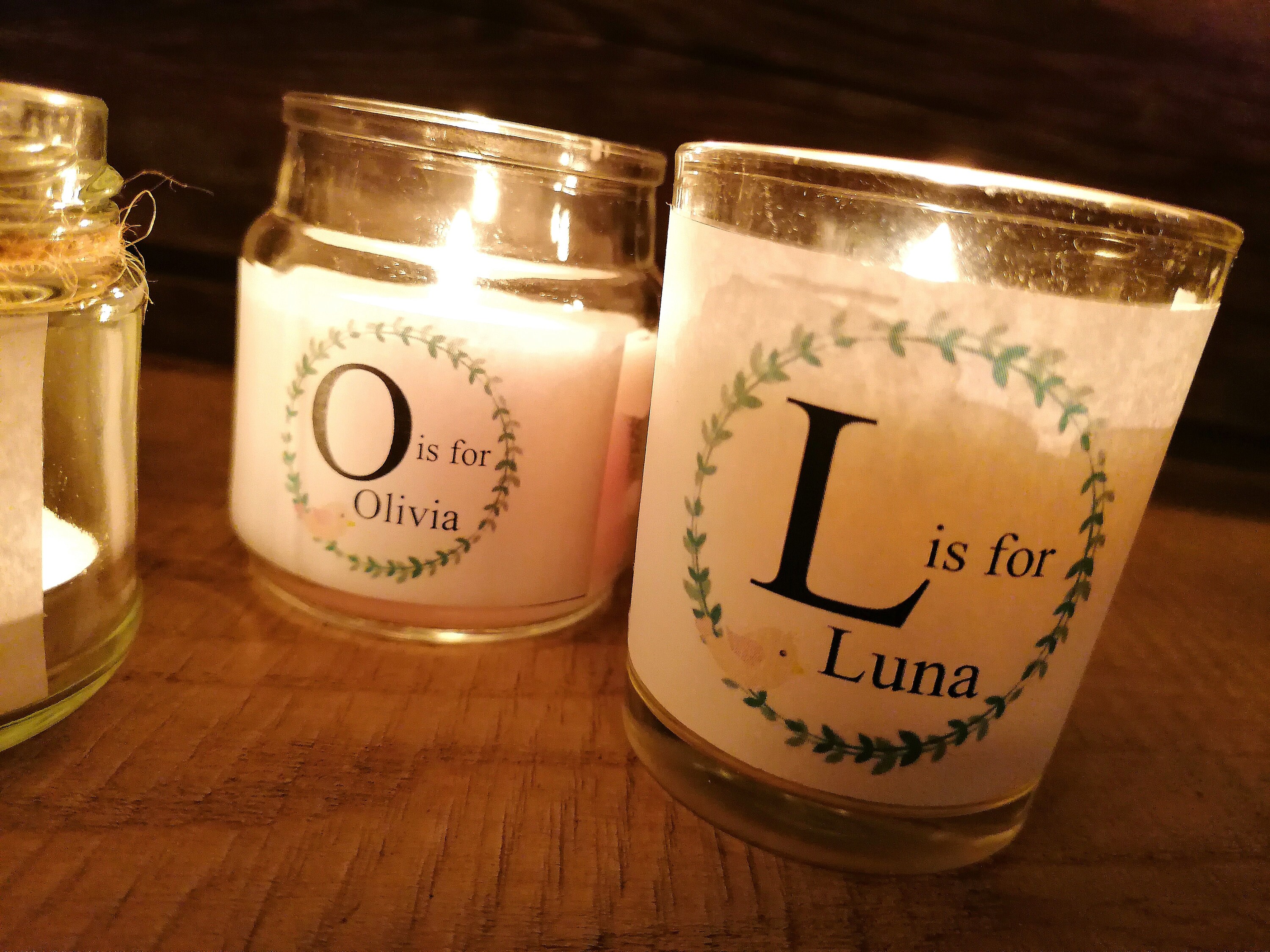 Flower Letter Candle Small Medium Wax Candle Personalised | Etsy