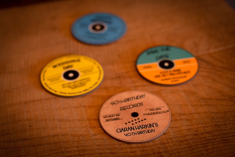 Record Wedding Vinyl Coaster LP Invitations Personalised | Etsy