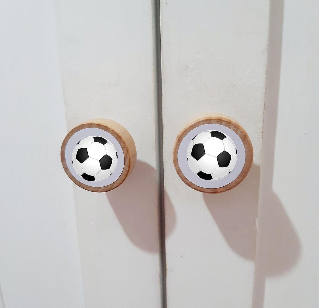 Football Wooden Drawer Knobs, Sports Decor, Set of 4 - Etsy