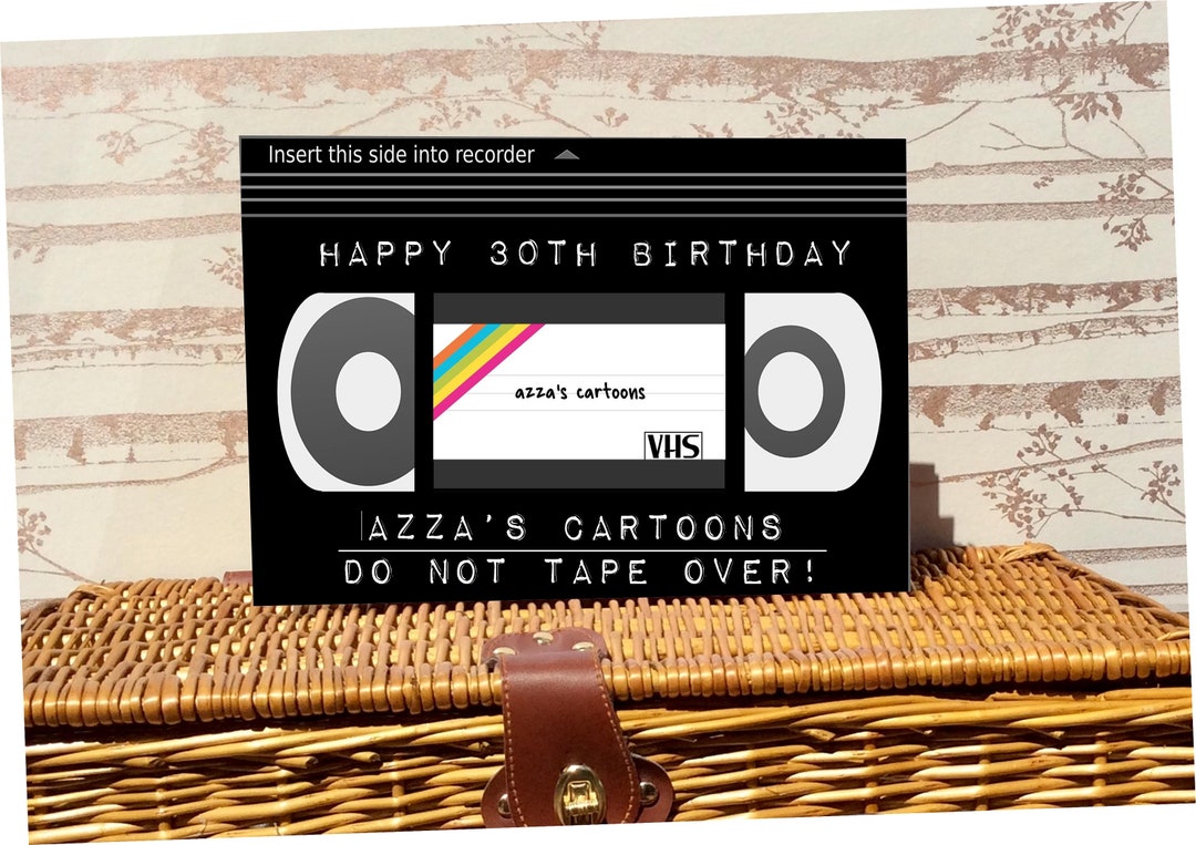 Video VHS Retro Birthday Book Custom Personalised Personalized ...