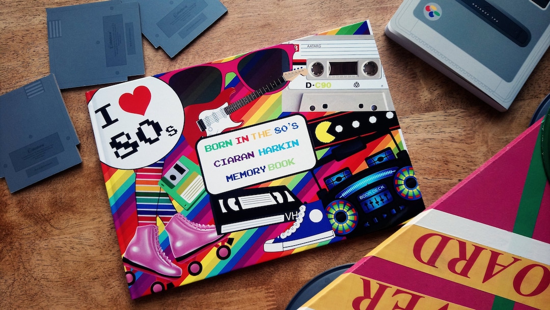 Personalized 80s Birthday Memory Book, Retro Scrapbook - Etsy