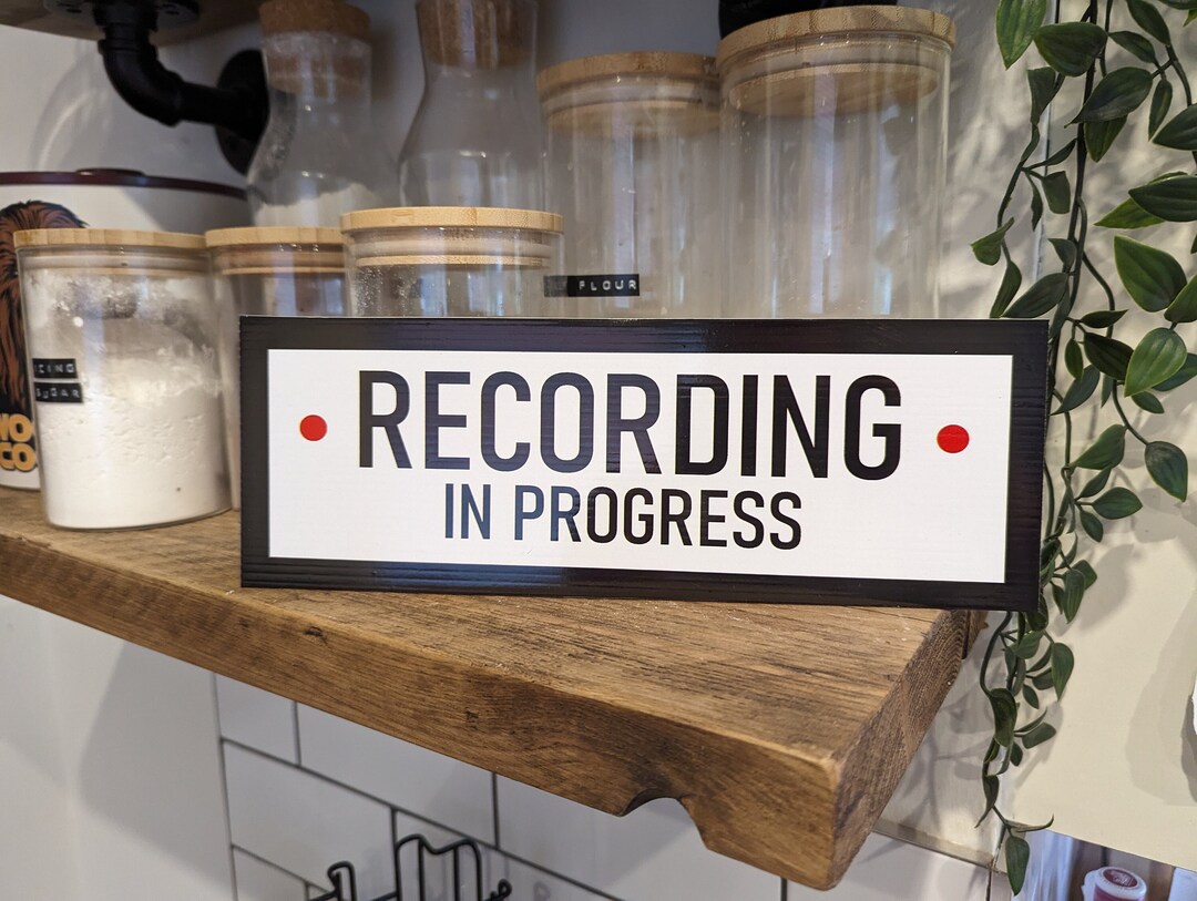 Recording in Process Sign Gift for Radio Presenters, Actors,techies ...