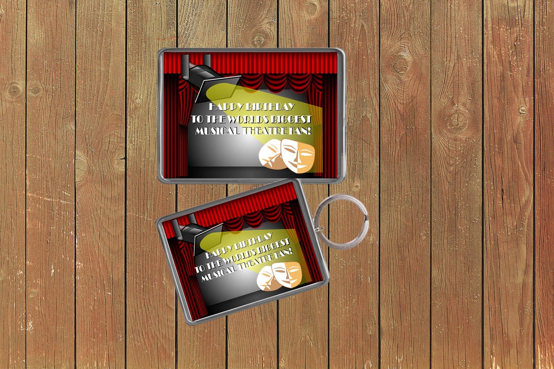 Personalized Theater Birthday Keychain or Magnet Favors - Etsy