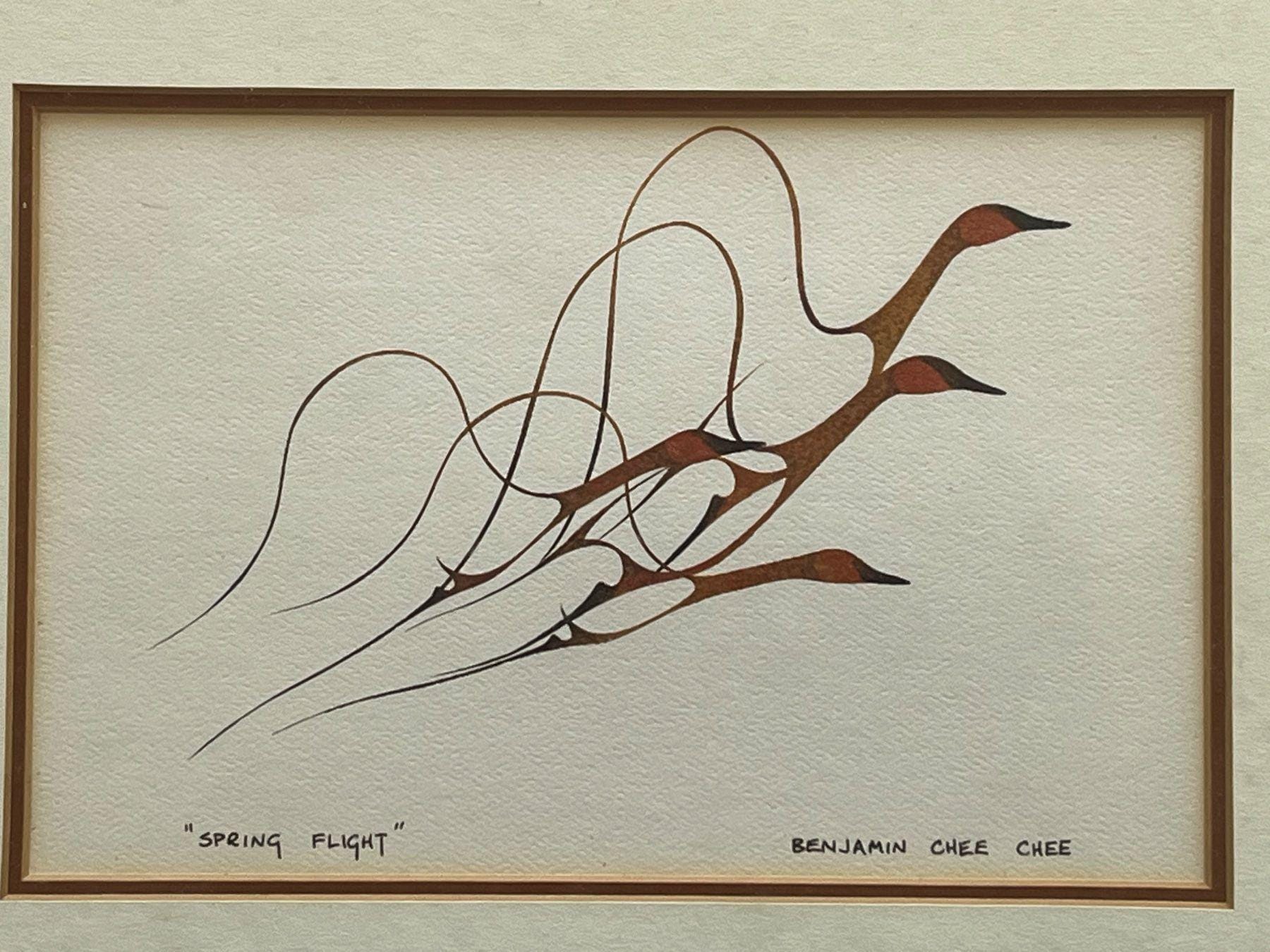 Benjamin Chee Chee Original Signed Framed Art Deco Goose - Etsy