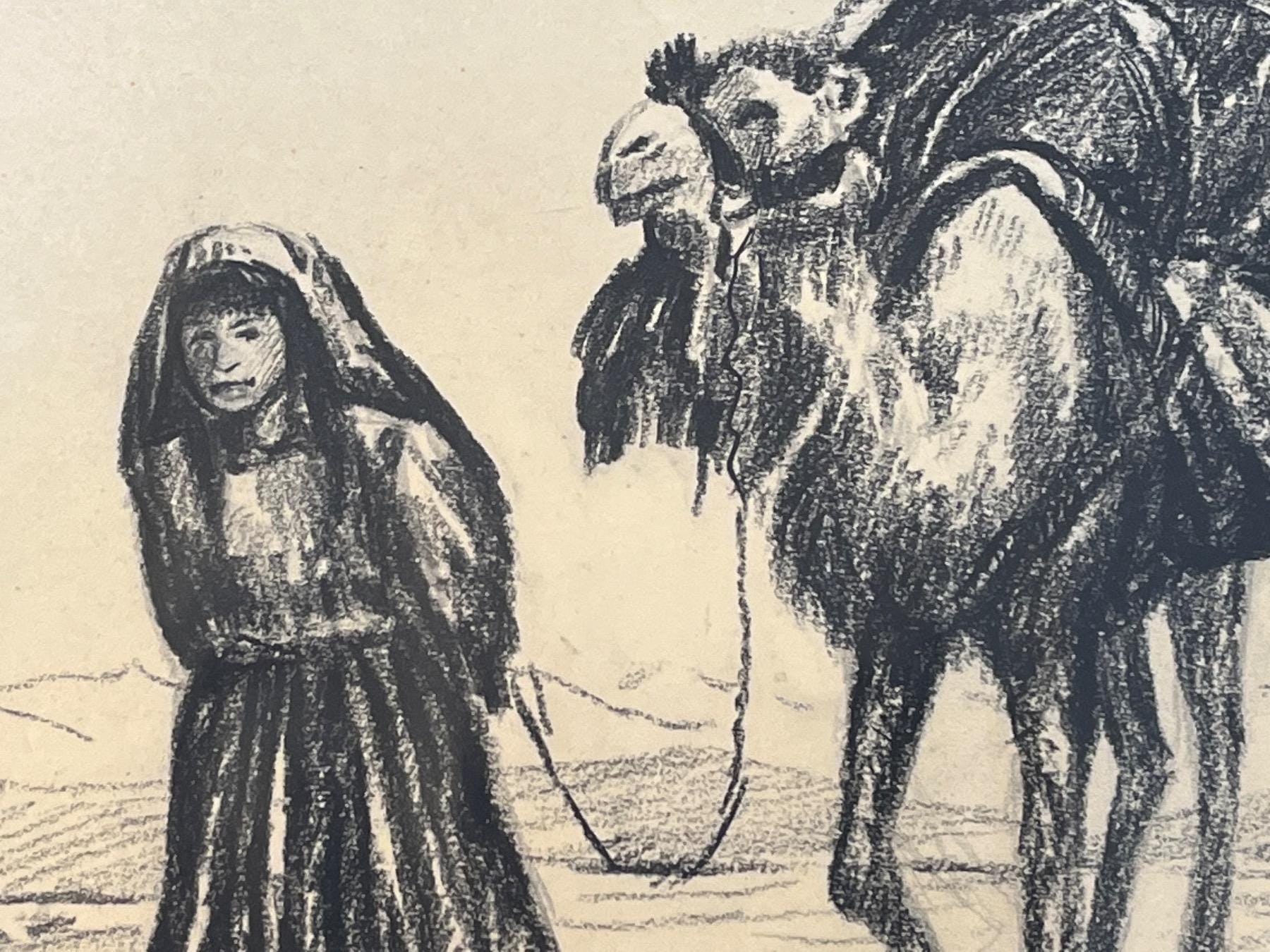 Original Charcoal Drawing - Camel Caravan 1973 Signed - Etsy